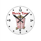 Cute Movie theater room popcorn clock | Zazzle.com