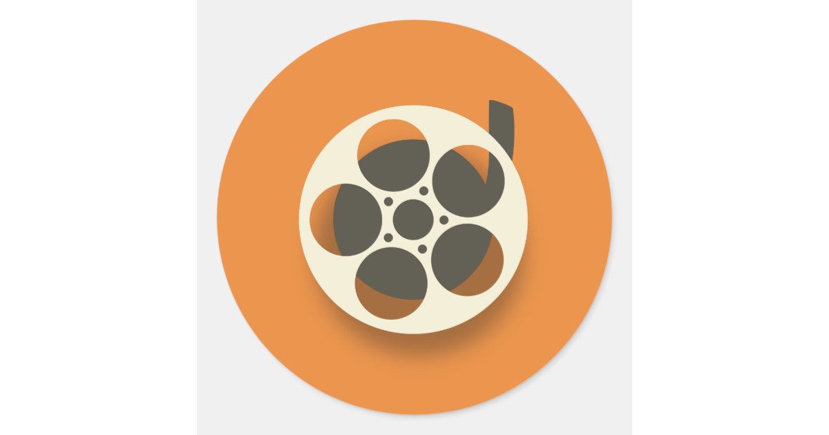 Movie Reel Classic Round Sticker | Zazzle
