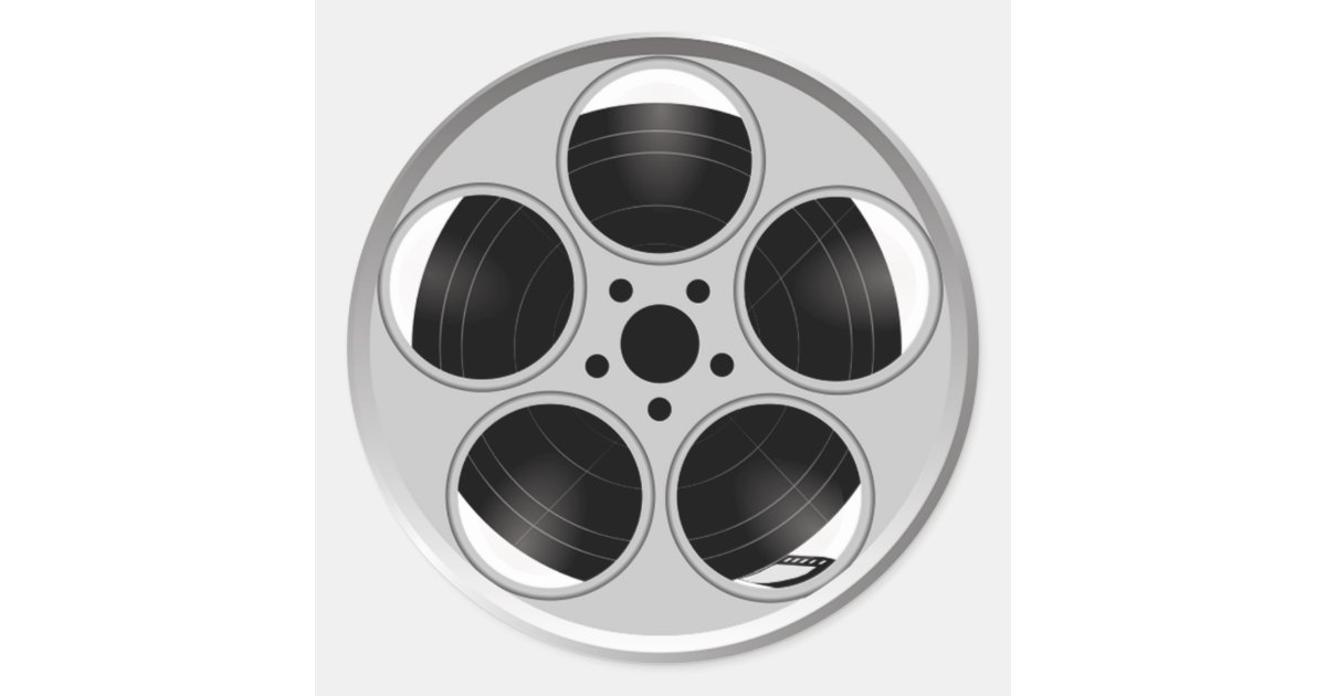 Movie Reel Classic Round Sticker | Zazzle
