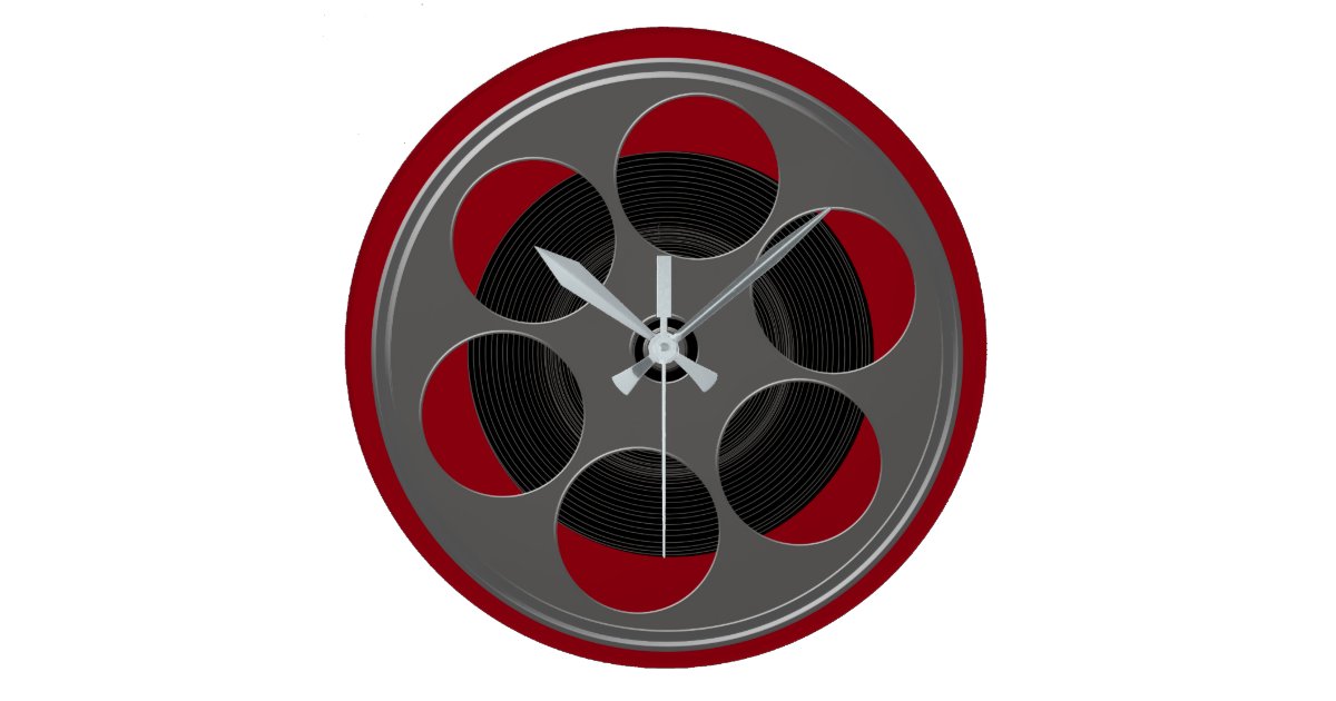 Movie Reel Large Clock | Zazzle.com