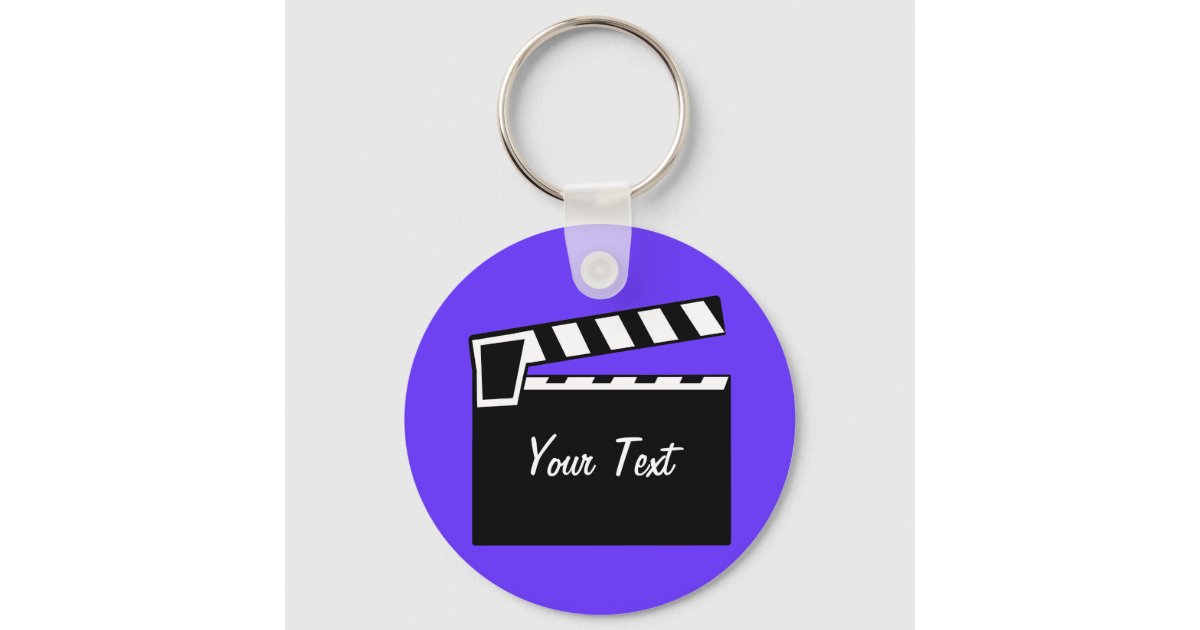 Movie Slate Clapperboard Board Keychain | Zazzle