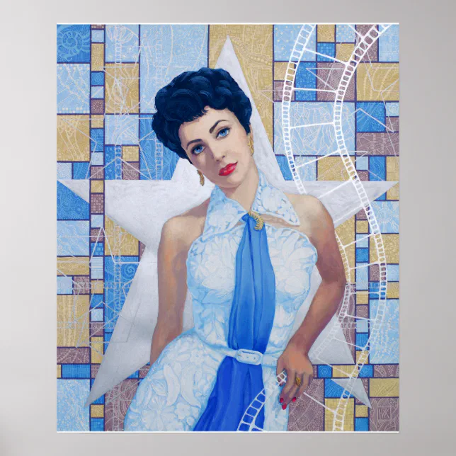 Movie Star Actress Old Hollywood fine art portrait Poster | Zazzle