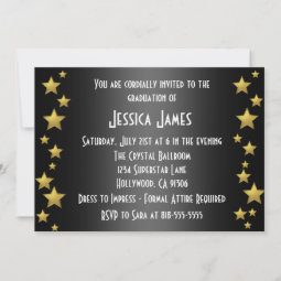 Movie Star - Graduation Invitation | Zazzle