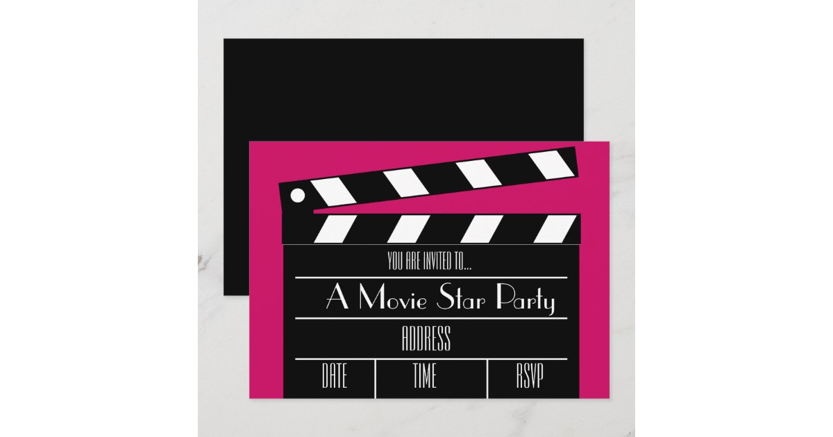 Movie Star Hollywood dress up party Invitation | Zazzle