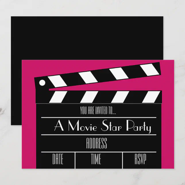 Movie Star Hollywood dress up party Invitation | Zazzle