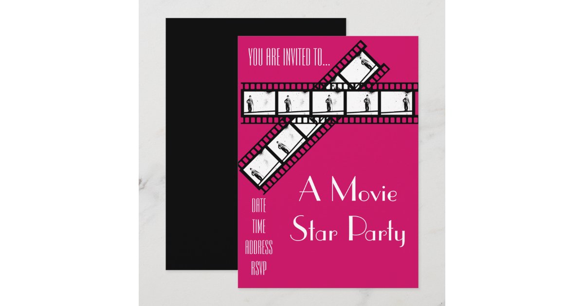 Movie Star Hollywood dress up party Invitation | Zazzle