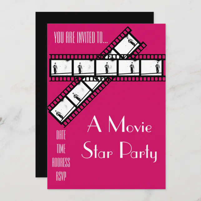 Movie Star Hollywood dress up party Invitation | Zazzle