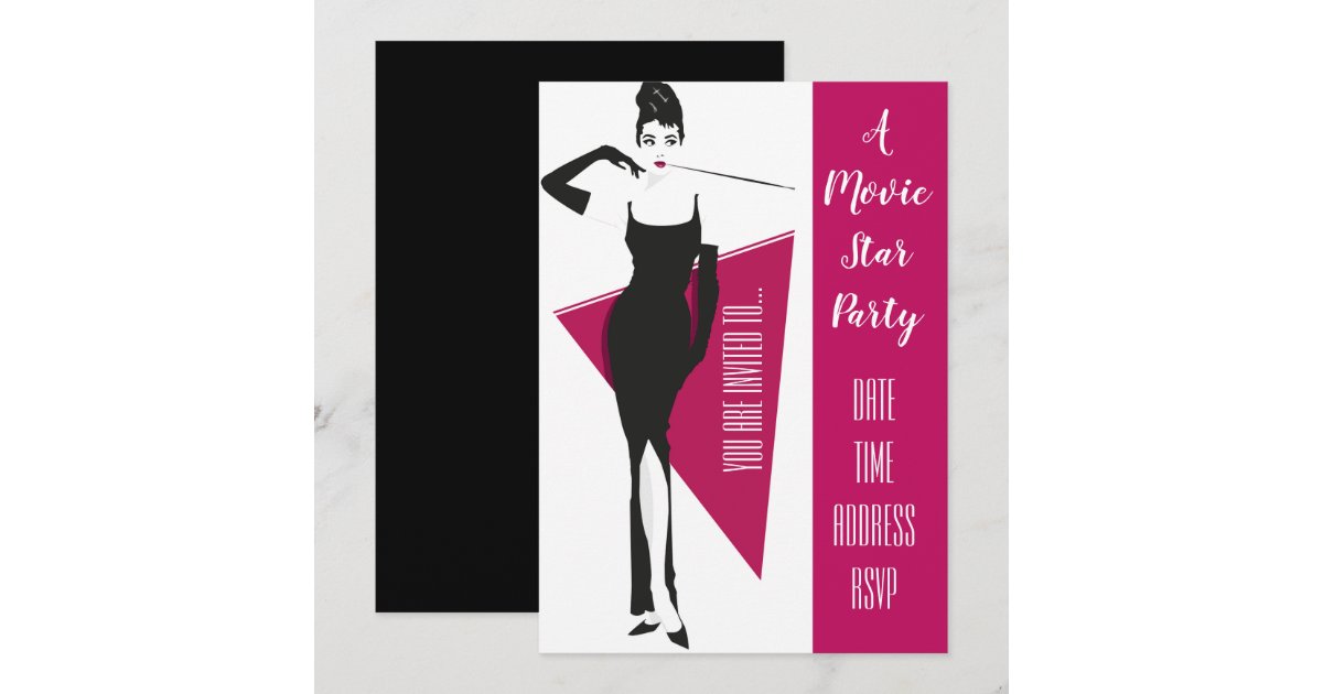 Movie Star Hollywood dress up party Invitation | Zazzle