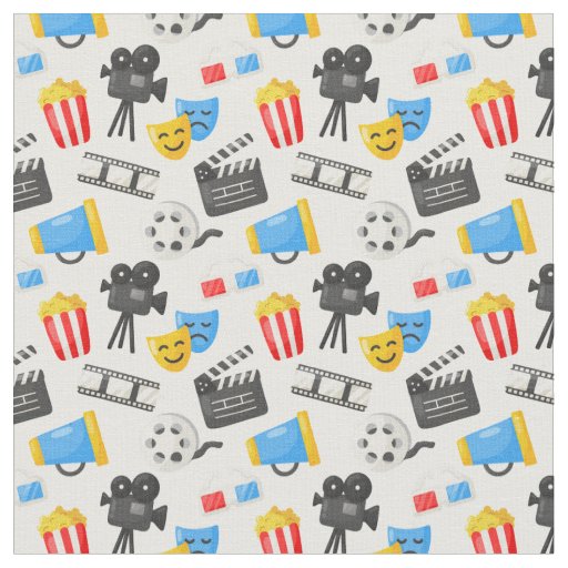 Movie Theater Fabric | Zazzle