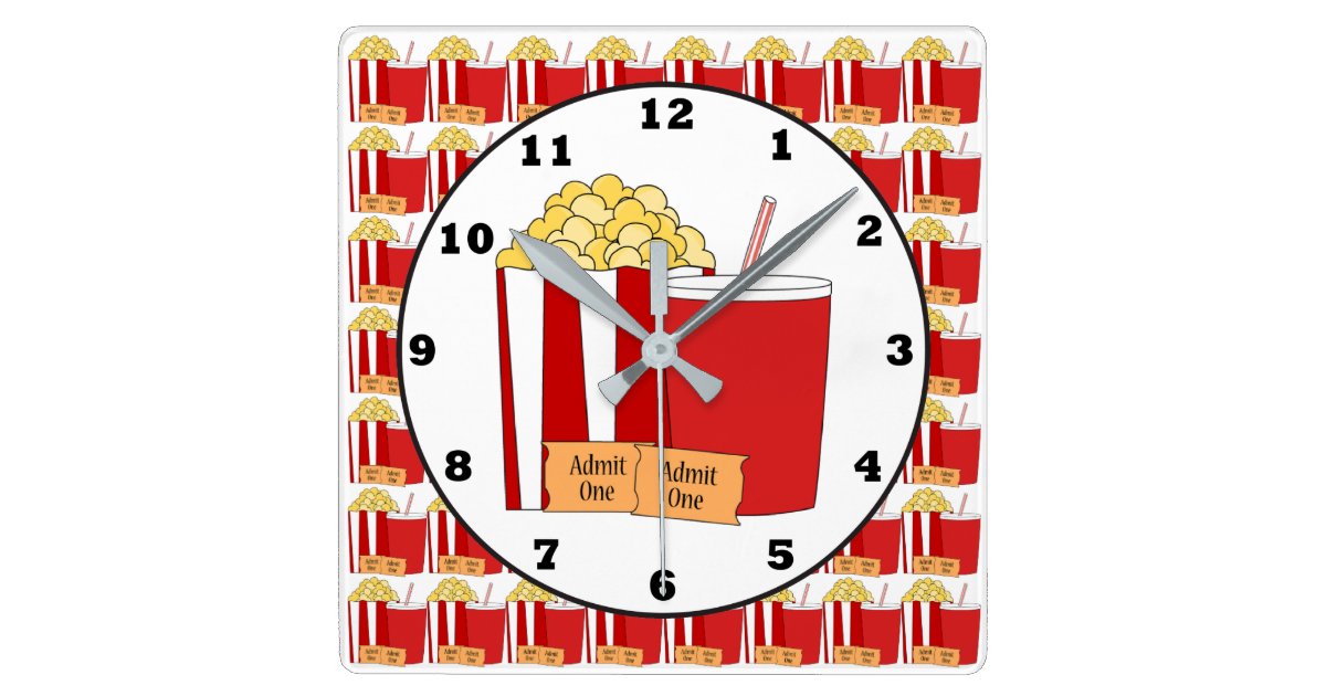 Movie Theater room wall clock | Zazzle.com
