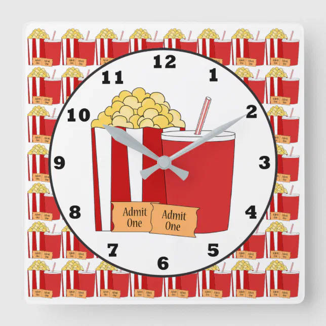 Movie Theater room wall clock | Zazzle