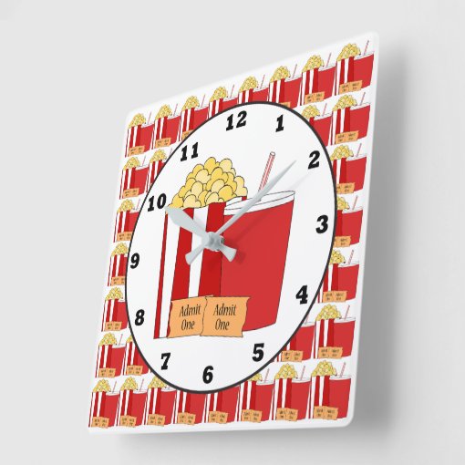 Movie Theater room wall clock | Zazzle