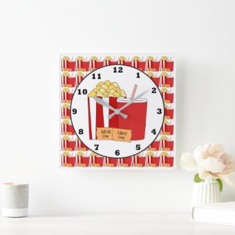 Movie Theater room wall clock | Zazzle