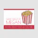 Movie Theatre Buttered Popcorn Carnival Corn Name Tag | Zazzle