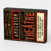 Movie Theatre Marquee Home Cinema | Personalized Wooden Box Sign | Zazzle