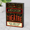 Movie Theatre Marquee Home Cinema | Personalized Wooden Box Sign | Zazzle