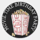 Movie Themed Birthday Party Popcorn Stickers | Zazzle