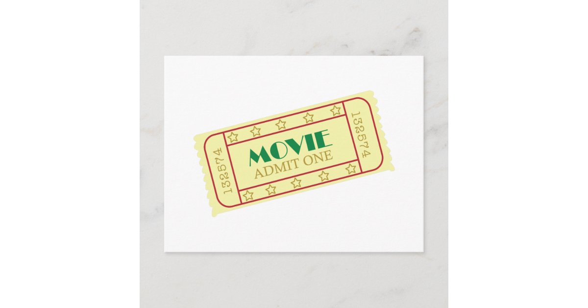 Movie Tickets Postcard | Zazzle