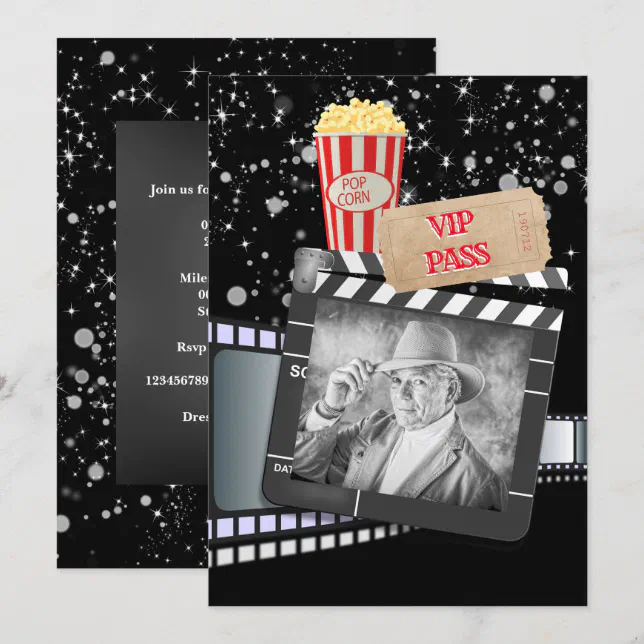 Movie VIP photo adults Hollywood party Invitation | Zazzle