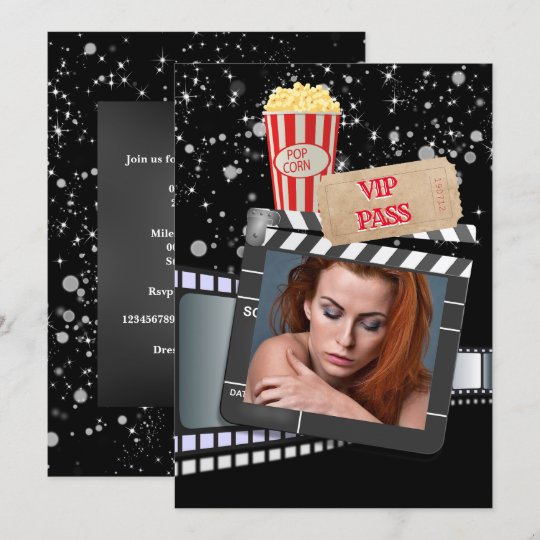 Movie VIP photo elegant Hollywood theme party Invitation | Zazzle.com