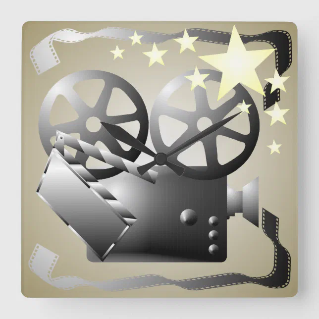 Movies Cinema Wall Clock | Zazzle