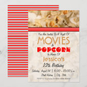 Movies & Popcorn Birthday Party Invitation | Zazzle