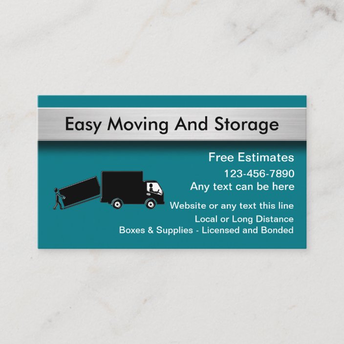 Moving And Storage Business Card | Zazzle.com