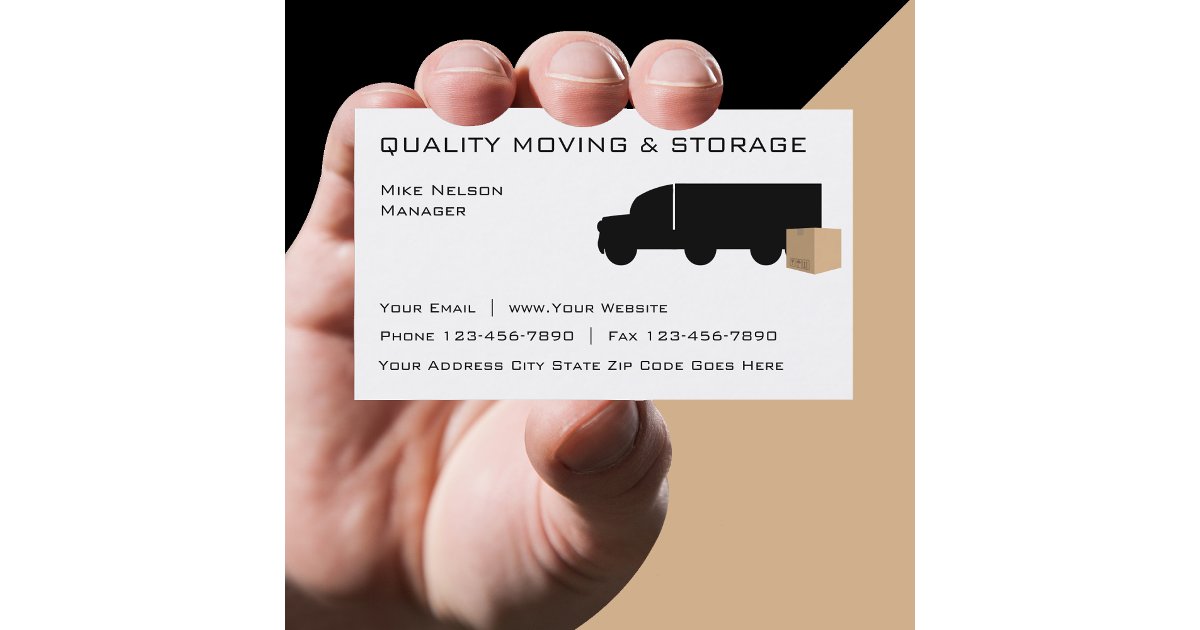 Moving And Storage Business Card | Zazzle