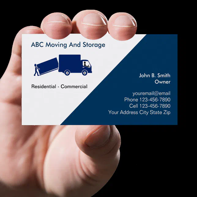 Moving And Storage Business Cards | Zazzle