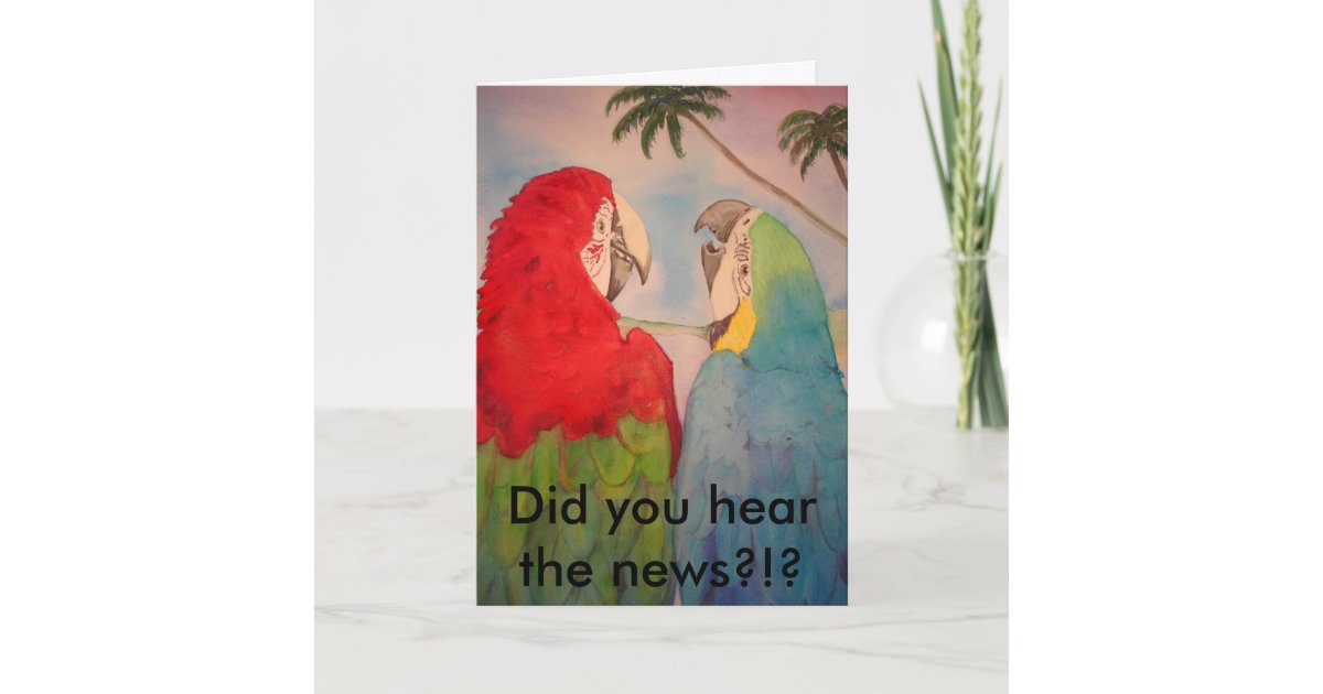 Moving Announcement Parrot Card | Zazzle