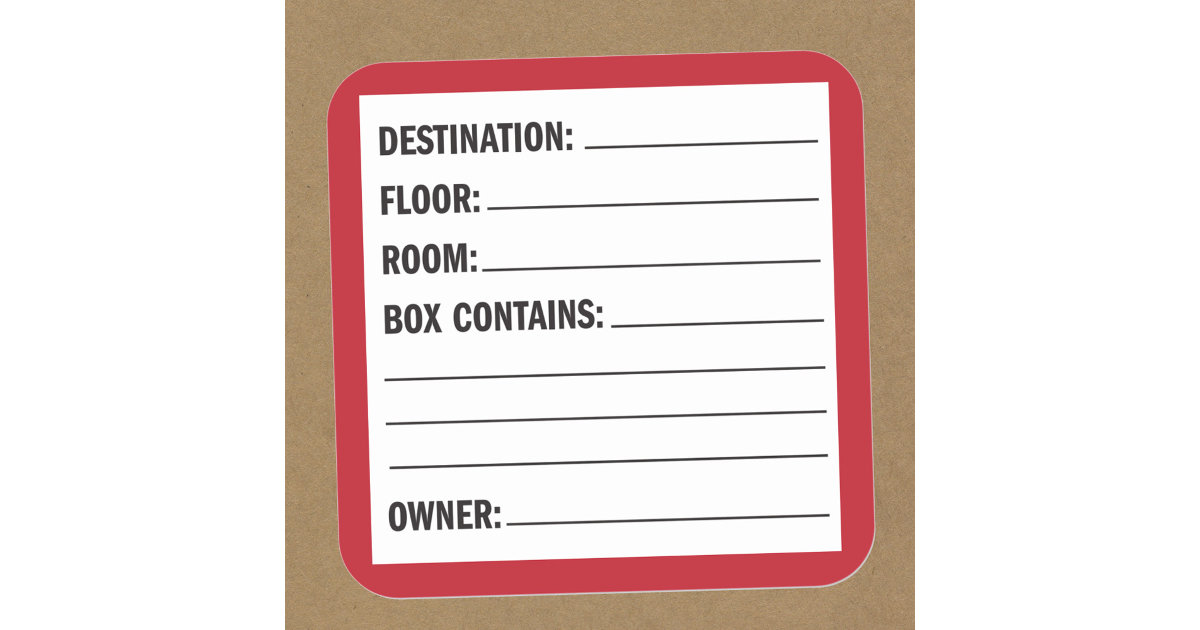 Moving Box Contents Label | Zazzle