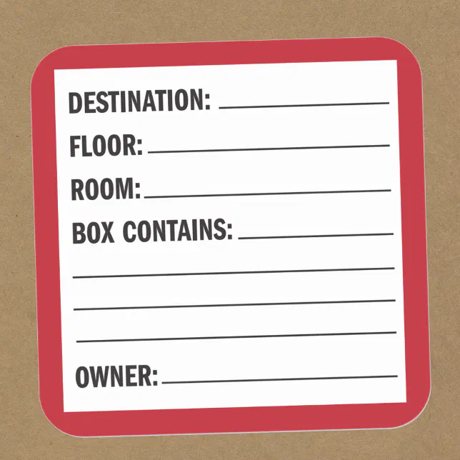 Moving Box Contents Label | Zazzle