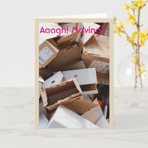 Moving Boxes Congratulations on Your New Home Card | Zazzle
