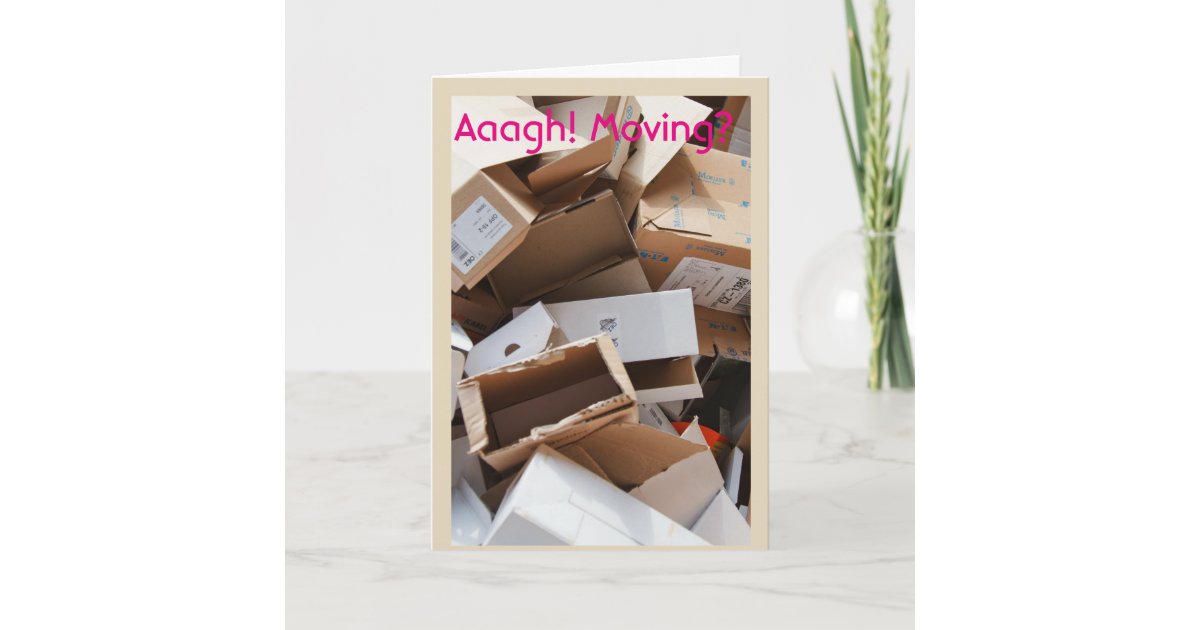 Moving Boxes Congratulations on Your New Home Card | Zazzle.com