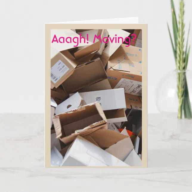 Moving Boxes Congratulations on Your New Home Card | Zazzle