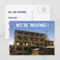 Moving Change of Address Funny House Building Announcement Postcard ...