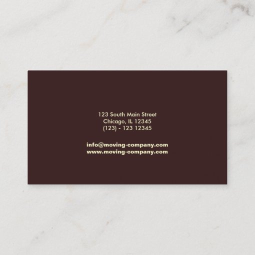 Moving Company Business Card | Zazzle