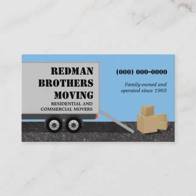 Moving Company Business Card | Zazzle