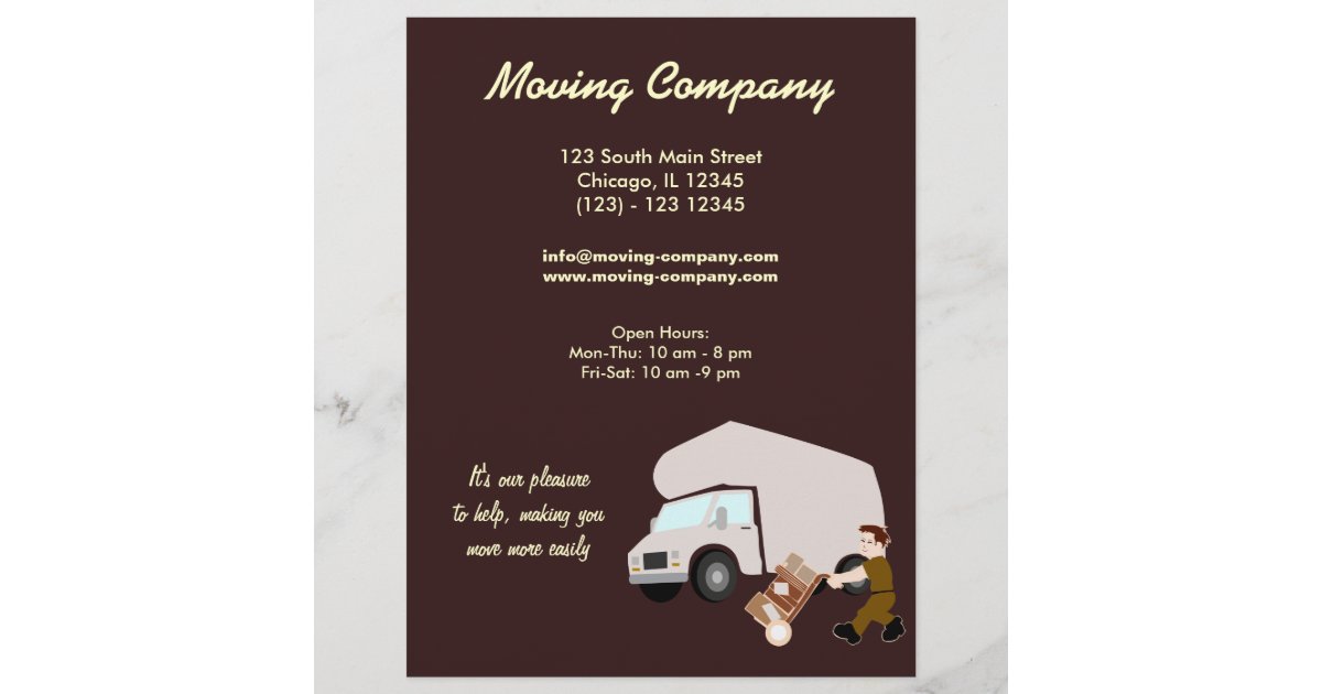 Moving Company Flyer | Zazzle