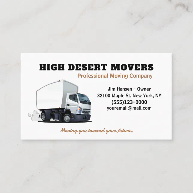 Moving Company Truck Mover Service Business Card | Zazzle