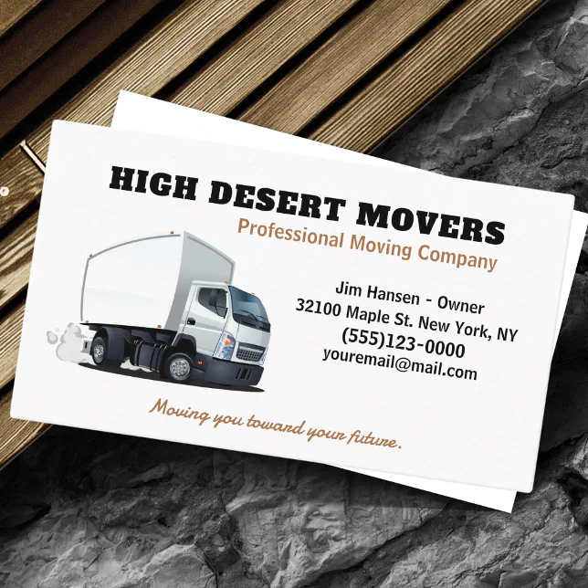 Moving Company Truck Mover Service Business Card | Zazzle