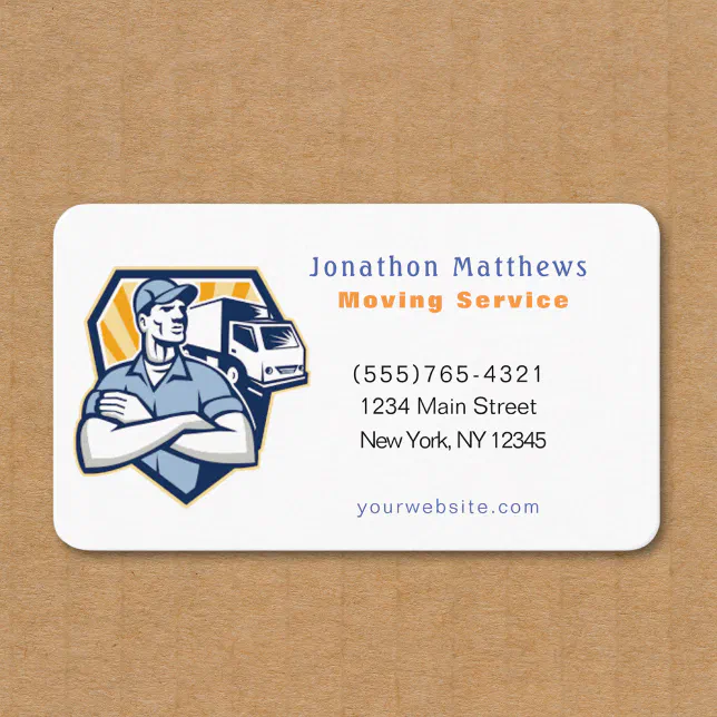 Moving Guy Company Service Business Card | Zazzle