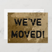 Moving postcards with distressed cardboard box | Zazzle