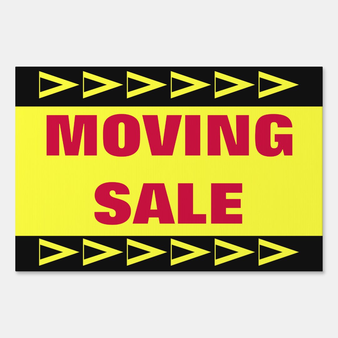 Moving Sale Yard Sign | Zazzle