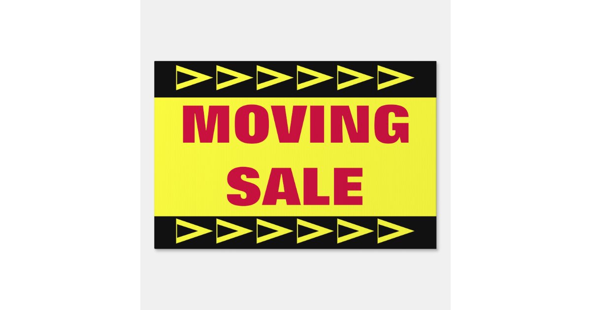 Moving Sale Yard Sign | Zazzle