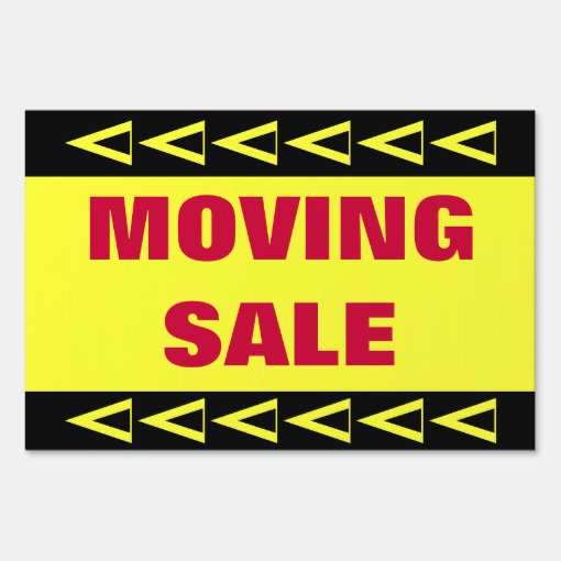 Moving Sale Yard Sign | Zazzle