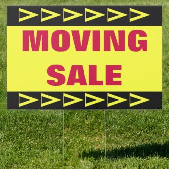 Moving Sale Yard Sign | Zazzle