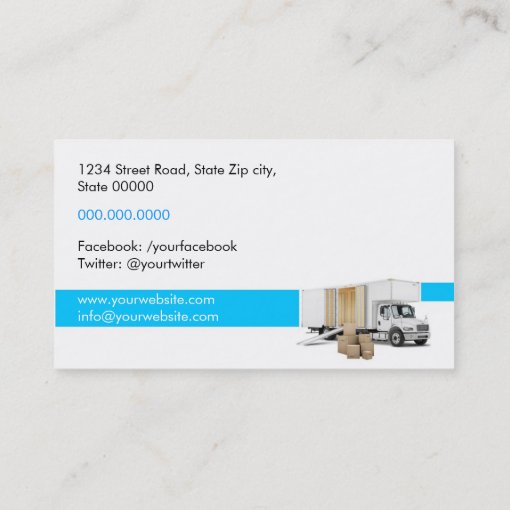 Moving & Storage Business Card | Zazzle