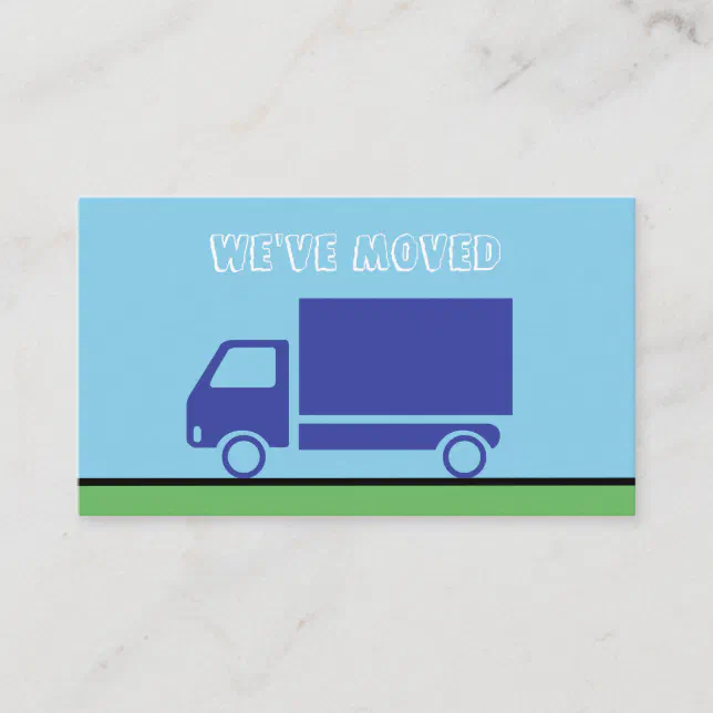 Moving Truck Moving Announcement Address Insert | Zazzle