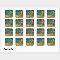 Mowgli 5 square sticker | Zazzle